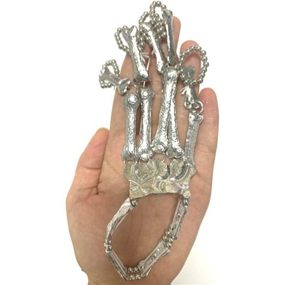 Other | Cathercing Halloween Wristband Skull Fingers Metal Skeleton ...